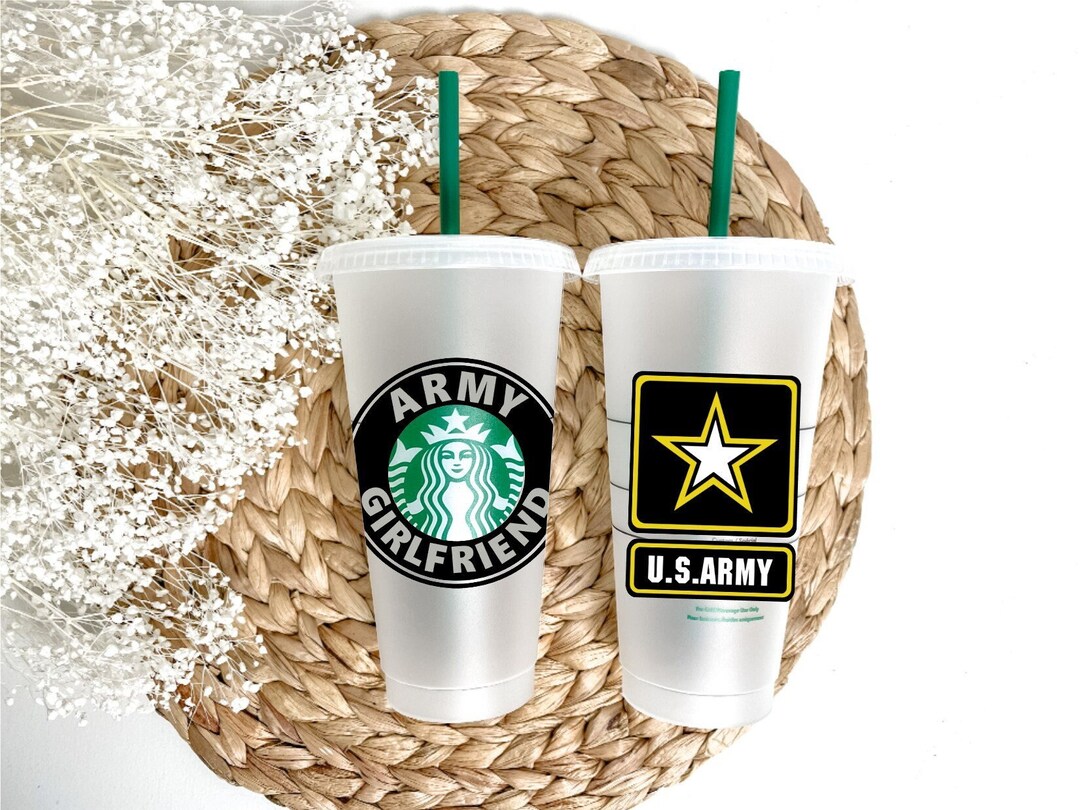 Personalized Army Girlfriend Starbucks Cold Cup Tumbler - Etsy