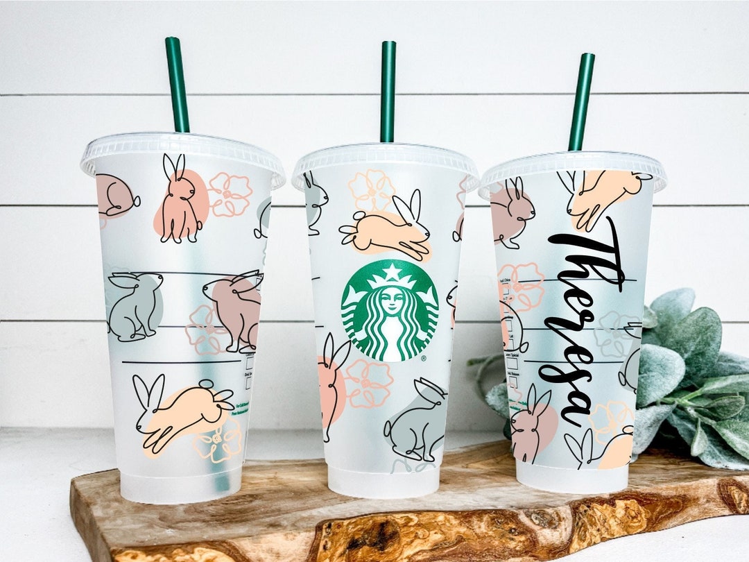 Personalized Easter Starbucks Cup: Bunny Tumbler With Lid & Straw - Etsy