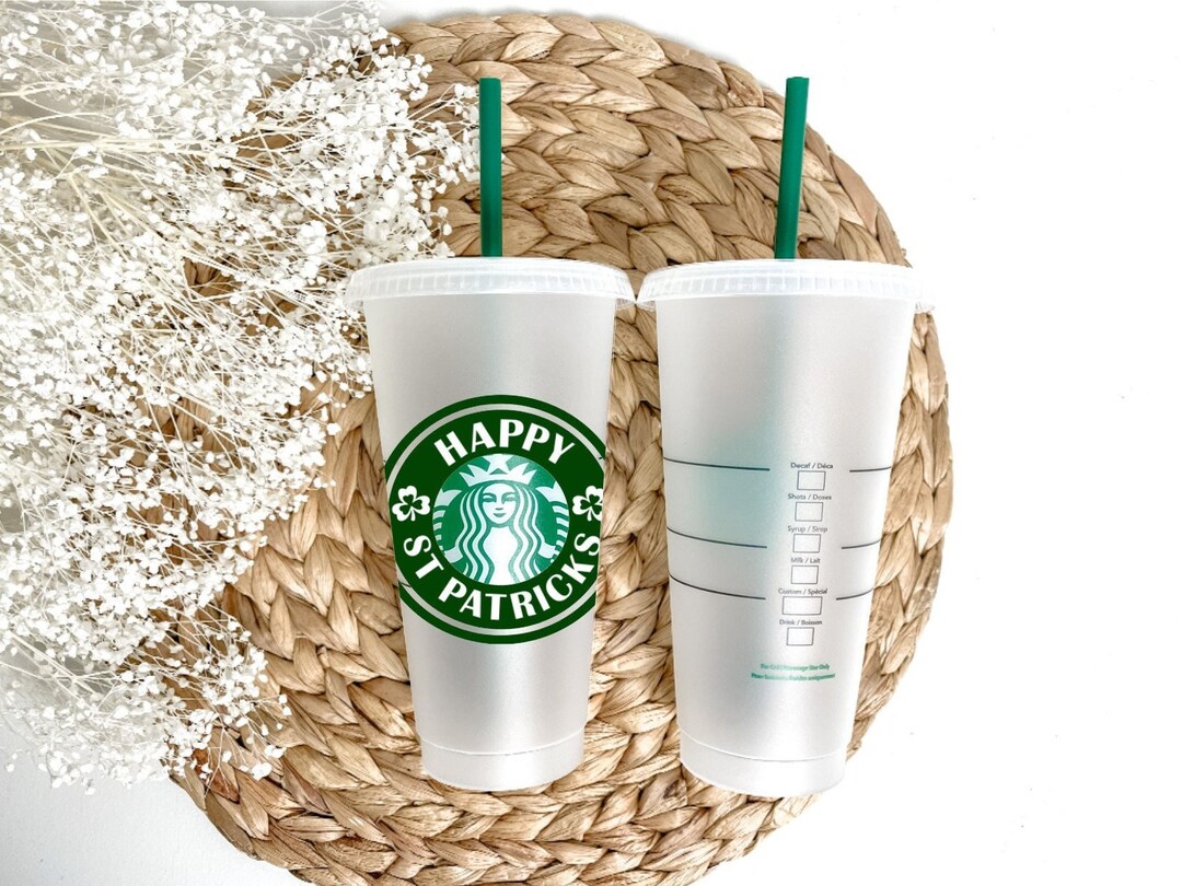 St. Patrick's Day Starbucks Cold Cup, Personalized Starbucks Cup for St ...
