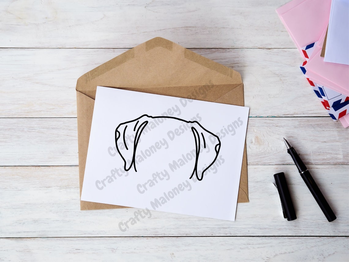 Boxer Svg, Boxer Dog Svg, Boxer Ears Svg, Boxer Dog Breed Svg, Dog Ears ...