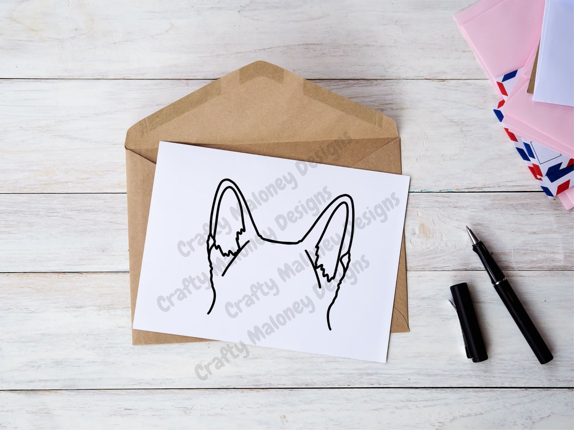 German Shepherd Svg, German Shepherd Ears, Dog Outline, Dog Ear Outline ...