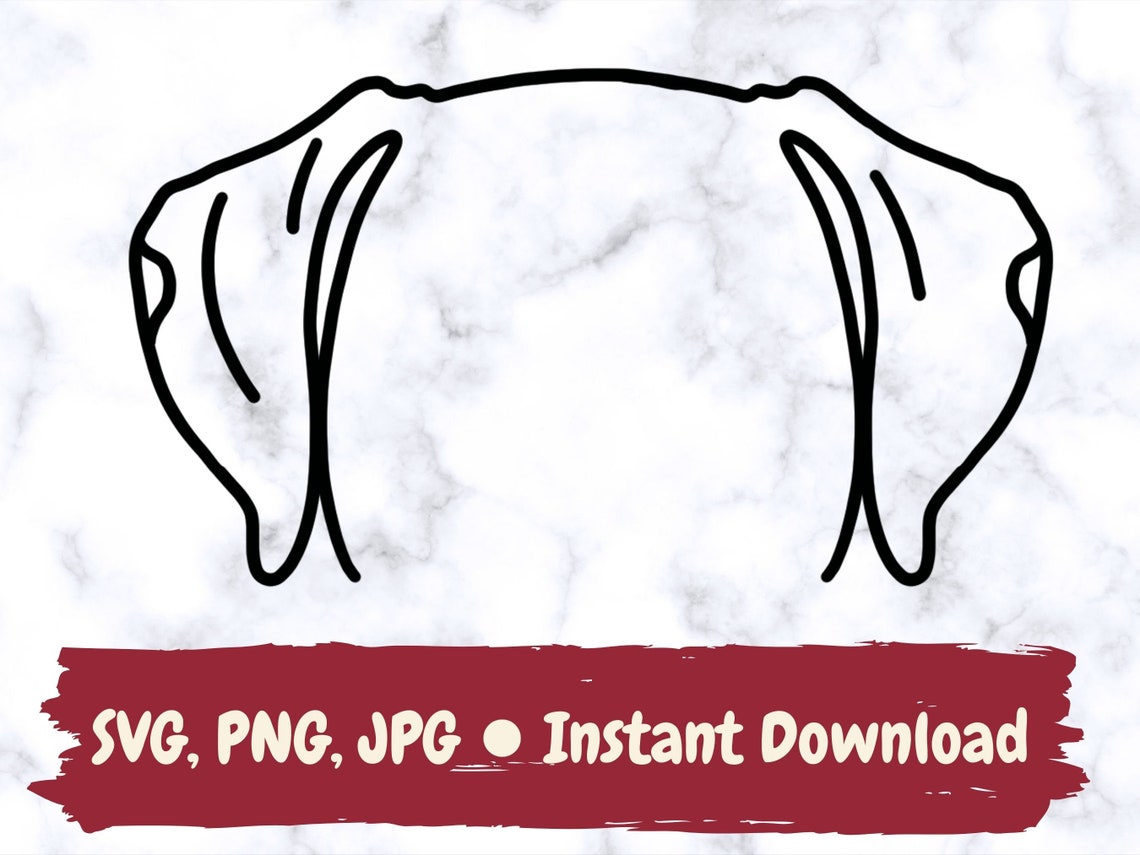 Boxer Svg, Boxer Dog Svg, Boxer Ears Svg, Boxer Dog Breed Svg, Dog Ears ...