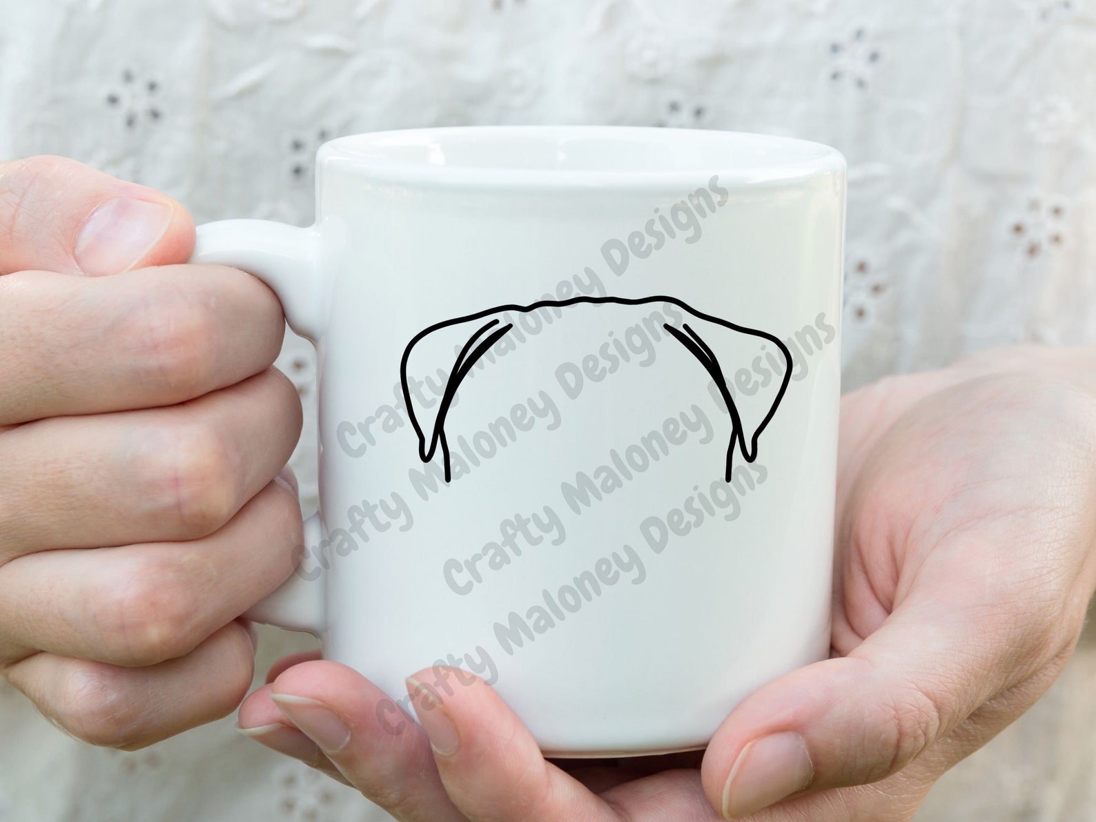 Pug Svg, Pug Ears Svg, Pug Life Svg, Dog Ears Svg, Dog Silhouette Svg ...