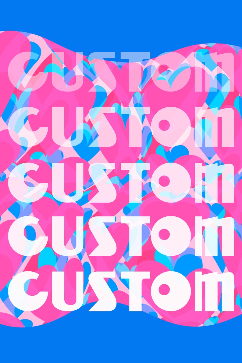 Preppy Custom Wall Art Spray Paint Hearts Bold Colors Stars - Etsy