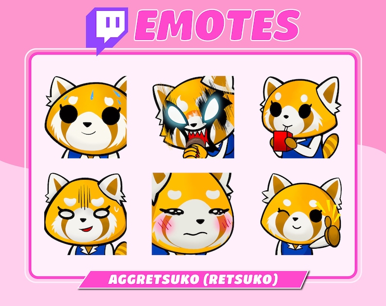 Red Panda Emotes for Twitch, Discord, Youtube | Instant Download ...