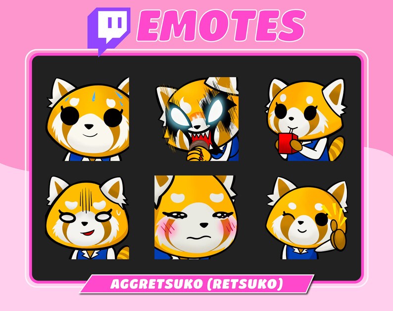 Red Panda Emotes for Twitch, Discord, Youtube | Instant Download ...