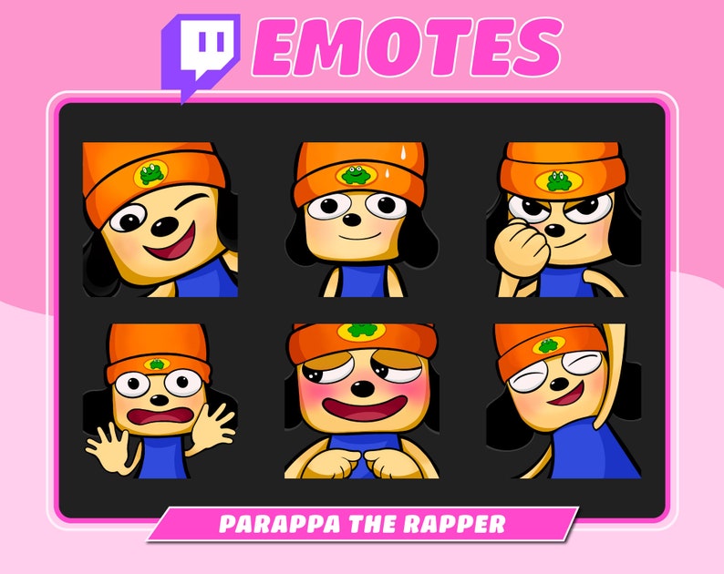 Parappa Emotes for Twitch, Discord, Youtube | Instant Download | Emoji ...