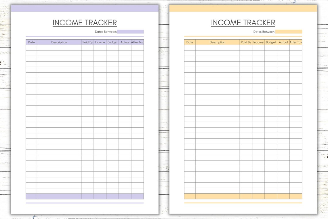 Printable Income Tracker, Income Sheet, Budget Planning, Expense ...