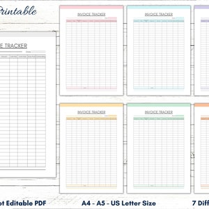 Printable Invoice Tracker Template, Invoice Monitor, Invoice Tracker ...