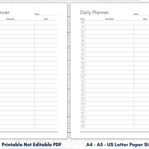 24 Hour Planner Printable, 24 Hour Day Planner, 24 Hourly Planner, 24 ...
