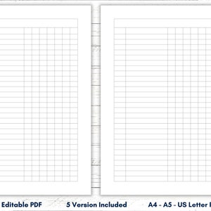 Blank Columns Chart Sheet Printable, Editable Blank Worksheet, Fillable ...