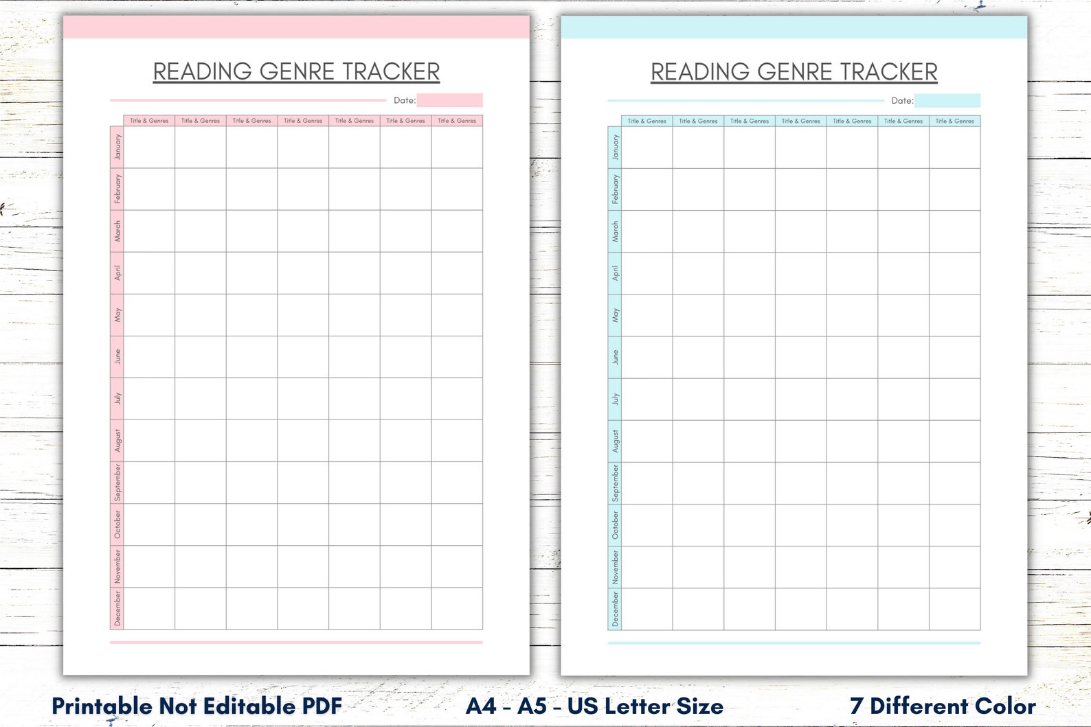 Reading Genre Tracker Printable Template, Reading Genre Chart, Reading ...