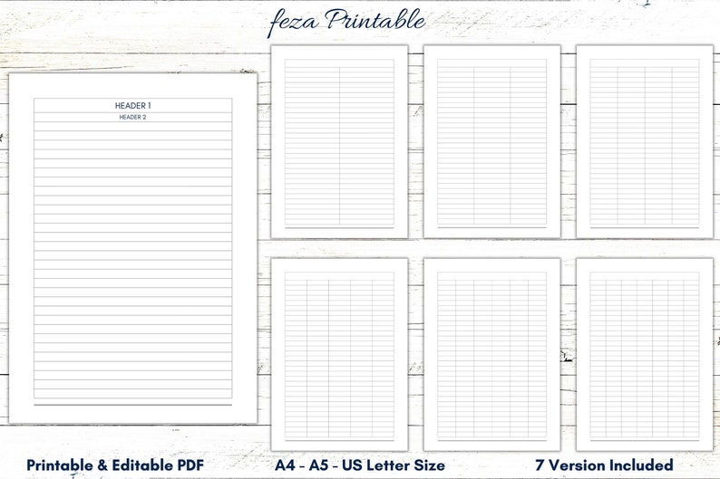 Blank Columns Chart Sheet Printable, Editable Blank Worksheet, Fillable ...