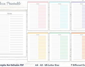 Note Taking Sheet Printable - Etsy