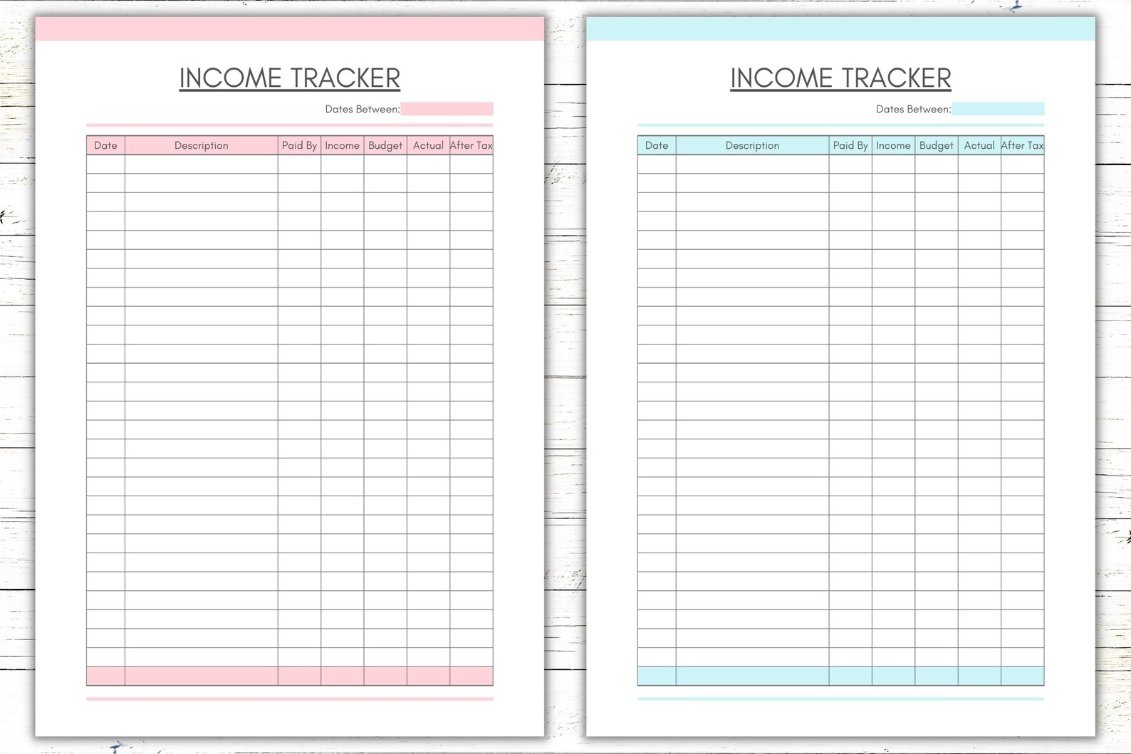 Printable Income Tracker, Income Sheet, Budget Planning, Expense ...