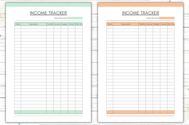 Printable Income Tracker, Income Sheet, Budget Planning, Expense ...