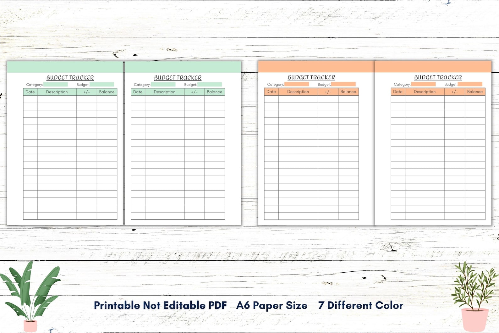 A6 Printable Budget Tracker, A6 Budget Planner Template, A6 Budget ...