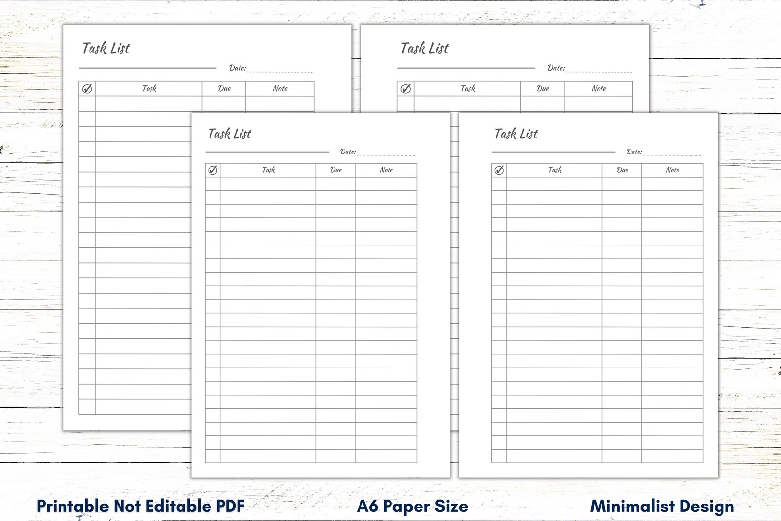A6 Task Tracker, Task Tracker Printable, Task List, Task List Template ...