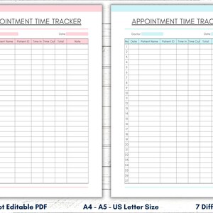 Printable Doctor Appointment Book, Medical Visit Tracker (A4, A5 ...