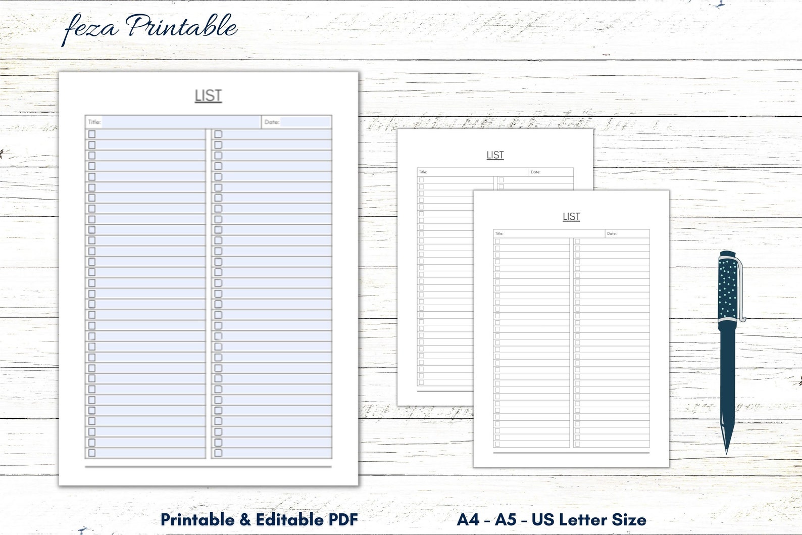 Blank Checklist Editable Template, to Do List Printable, to Do ...