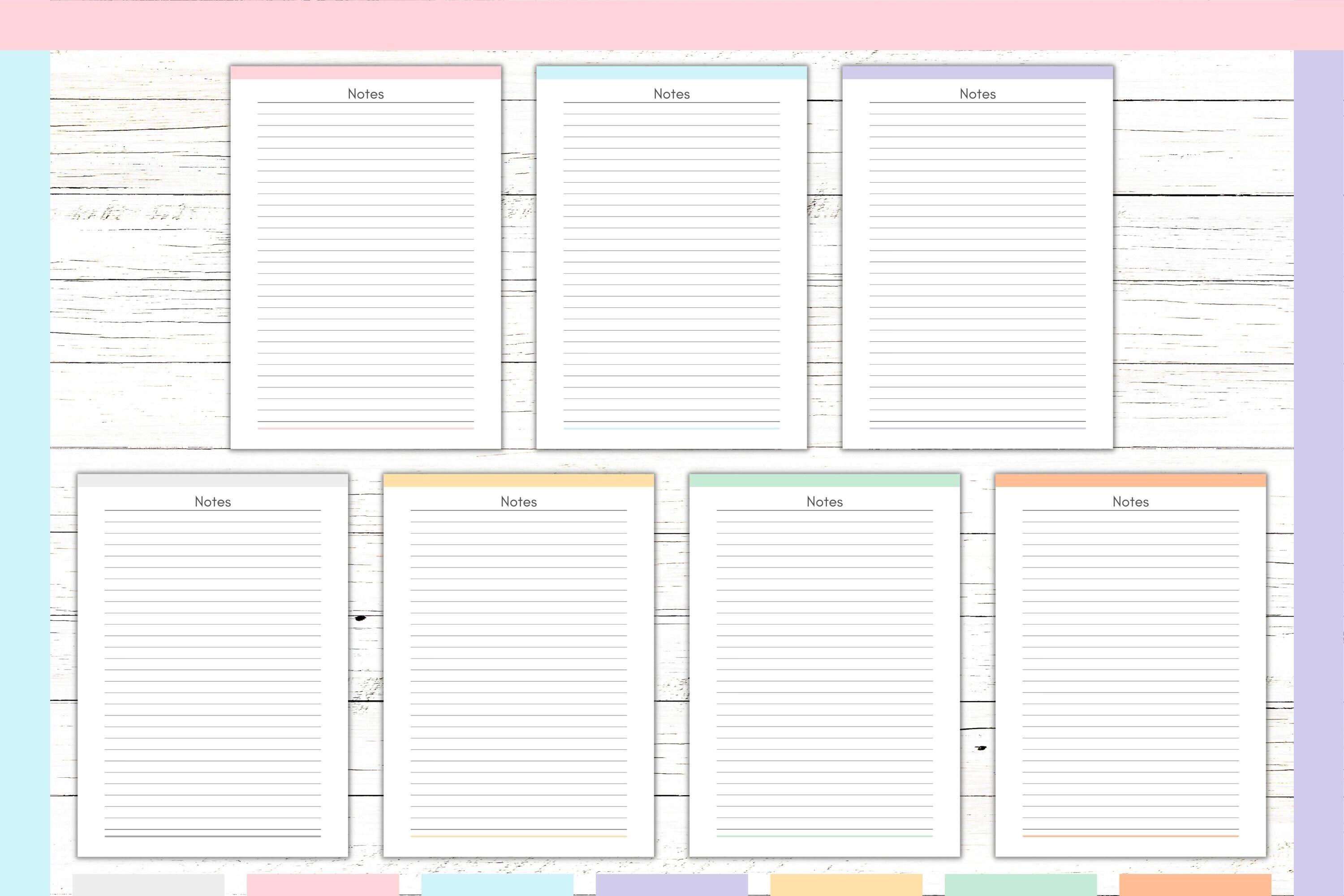 Blank List Template Printable Bundle, Checklist Organizer (A4, A5, US ...