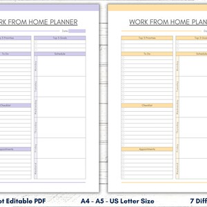 Work From Home Weekly Planner Printable Template, Working to Do List ...