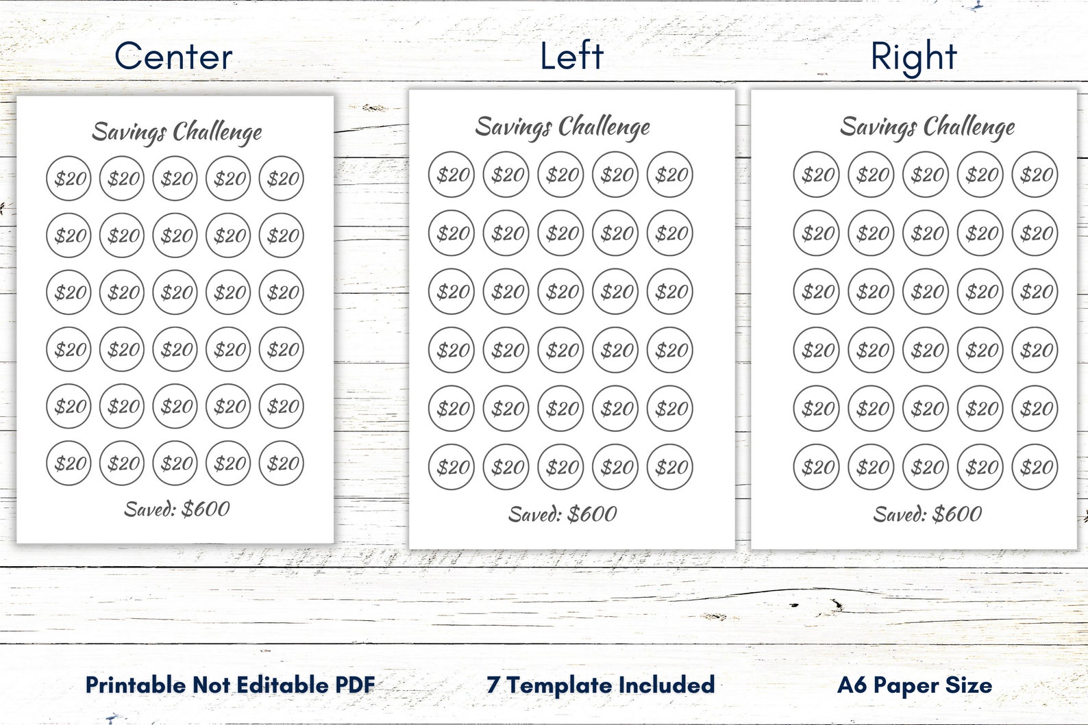 Printable A6 Savings Challenge, Budget Challenge, A6 Budget Sheet ...
