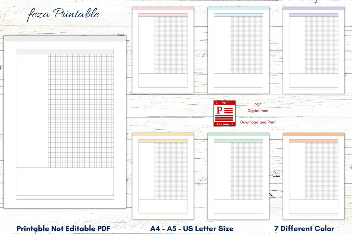 Printable Grid Cornell Notes Template, Cornell Note Taking Method Sheet ...