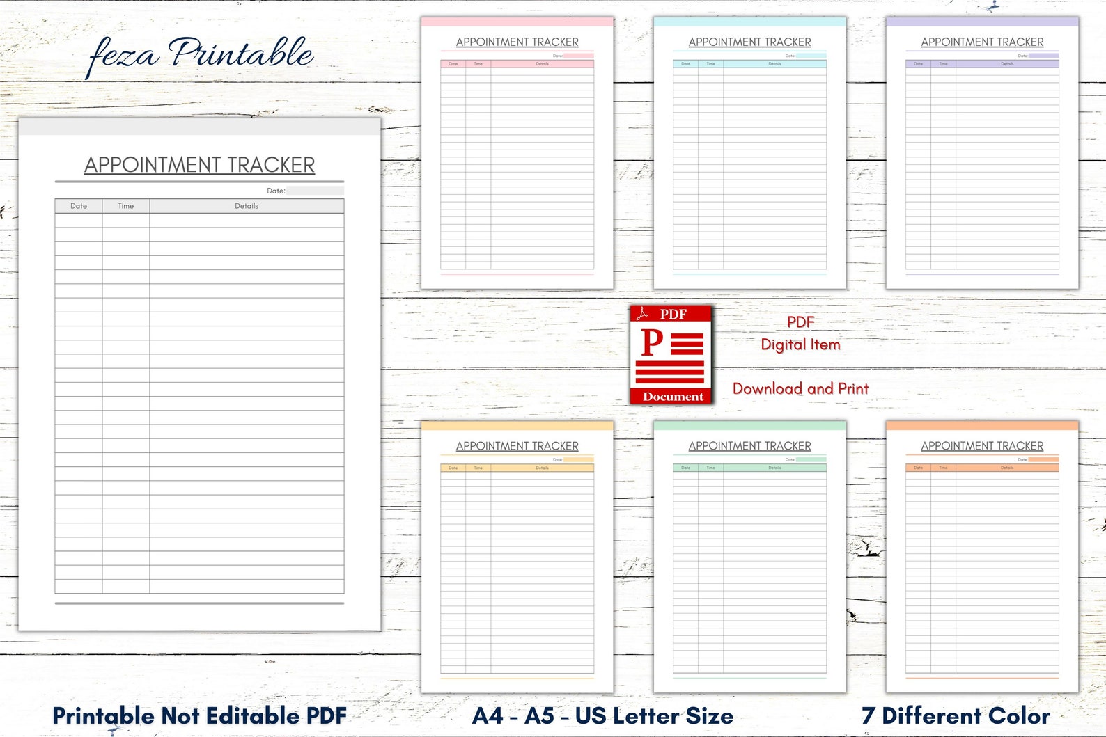 Printable Appointment Tracker, Appointment Planner, Appointment Sheet ...