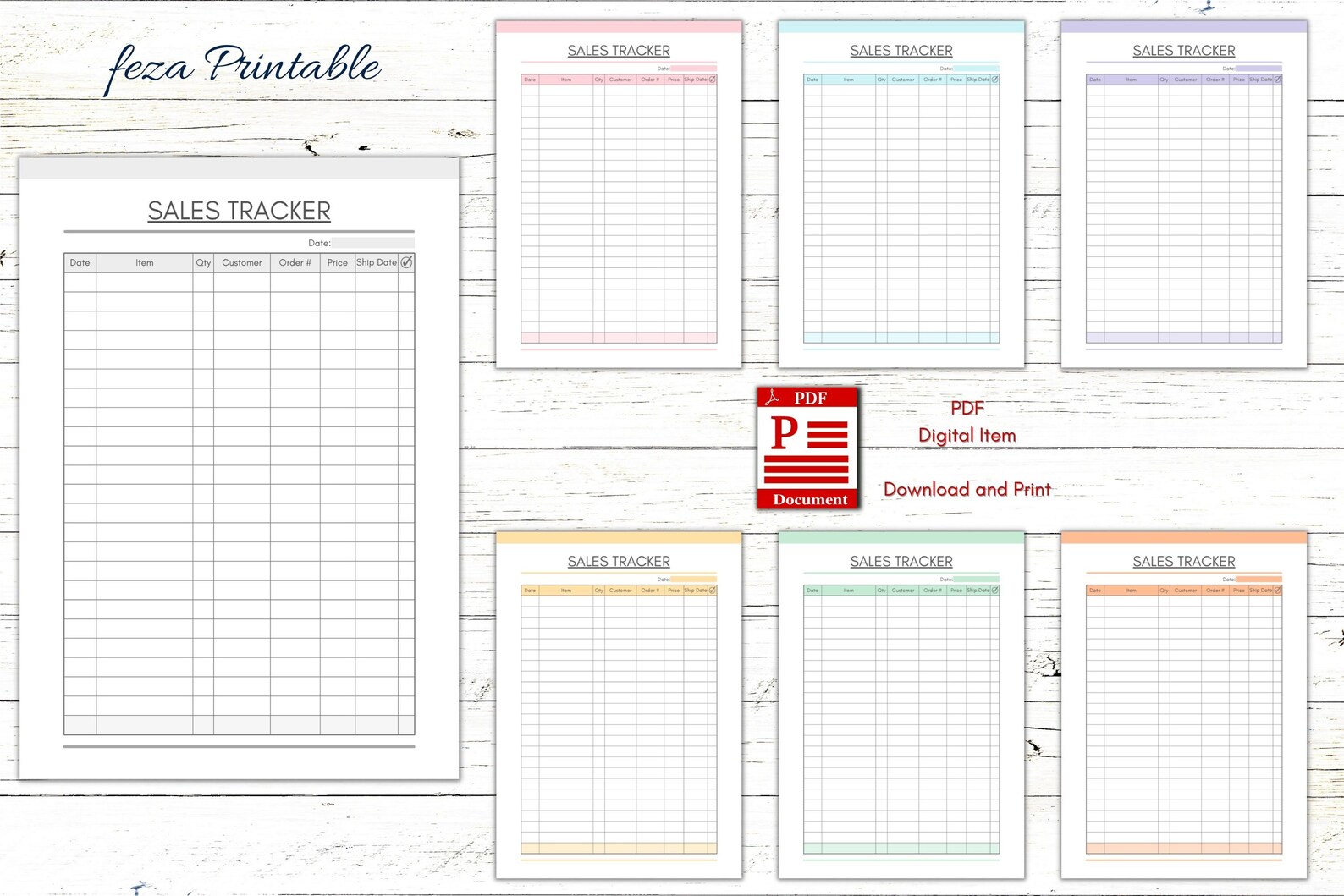 Printable Sales Tracker, Sales Tracking, Printable Order Tracker, PDF ...