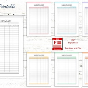 Printable Sales Tracker, Sales Tracking, Printable Order Tracker, PDF ...