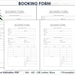 Printable Booking Form, Printable Service Form, Printable Client Form ...