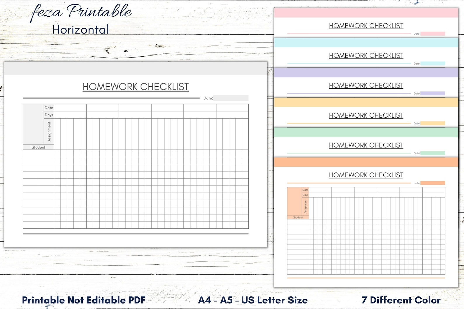 Printable Homework Checklist, Assignment Checklist, PDF Homework ...