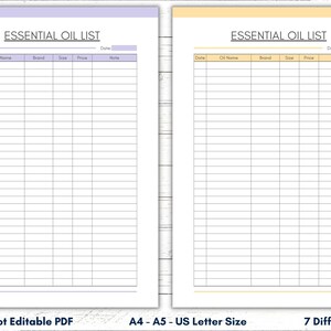 Printable Essential Oil List, Essential Oil Chart, Essential Oil List ...