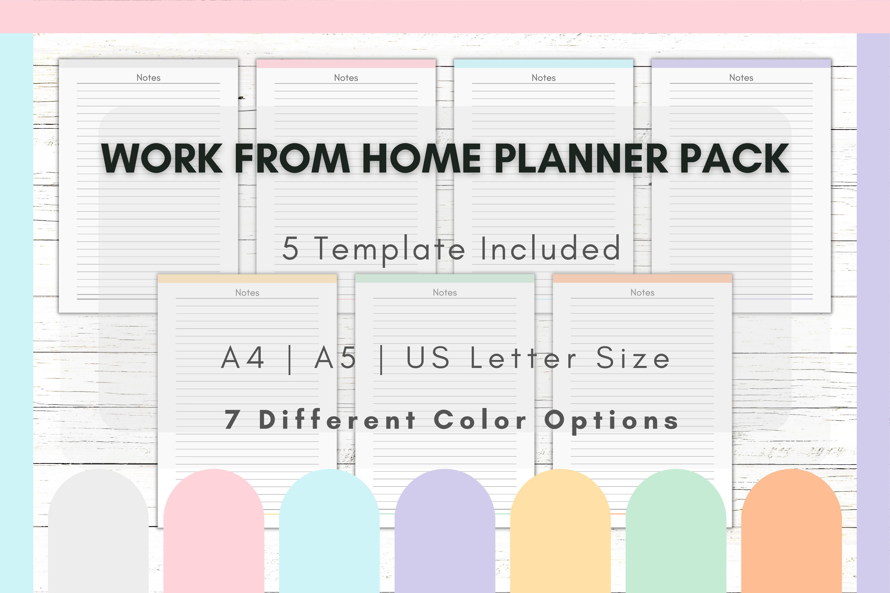 Work From Home Planner Printable Template, Daily Working Planner ...