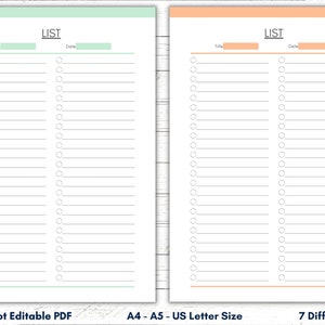 Printable Blank List Template, Blank Checklist Form, Blank List Form ...
