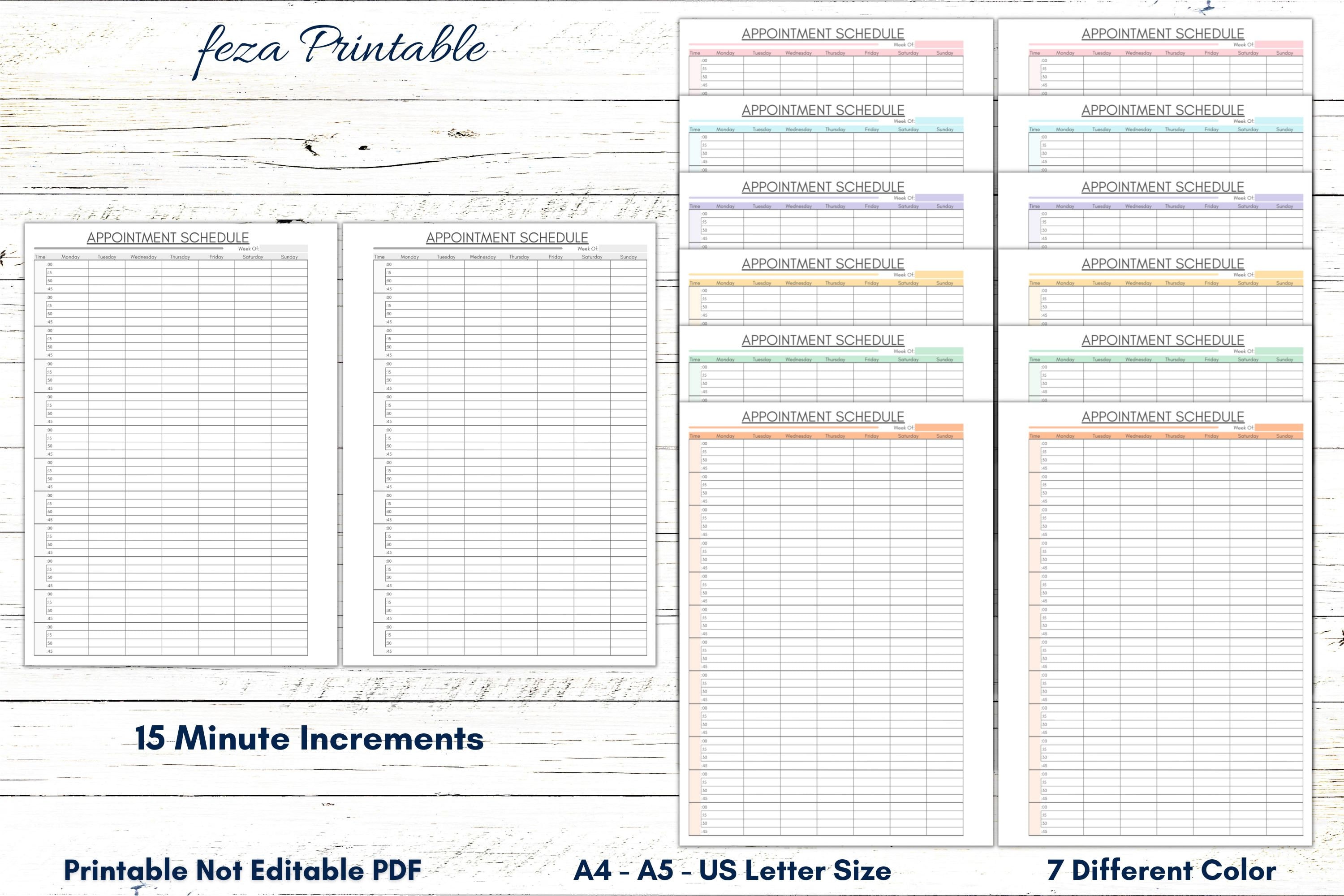 Appointment Chart Template