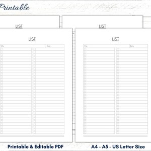 Blank Checklist Editable Template, to Do List Printable, to Do ...