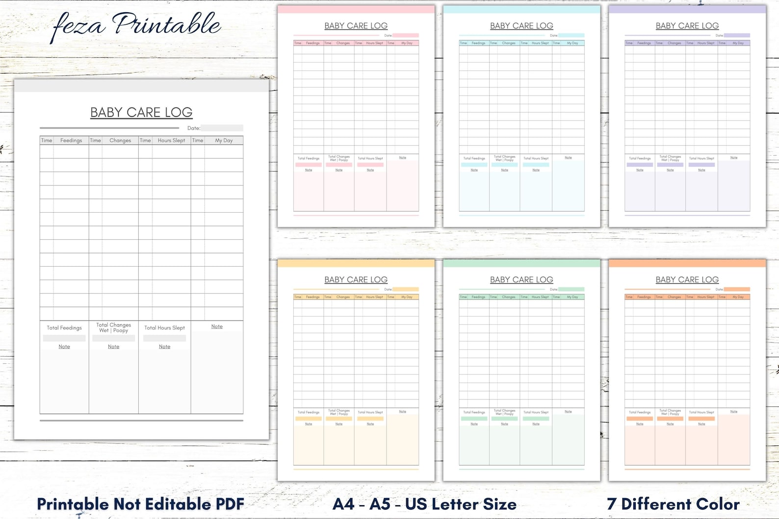 Printable Baby Care Log, Baby Care Planner Sheet, Baby Care Tracker ...