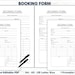 Printable Booking Form, Printable Service Form, Printable Client Form ...