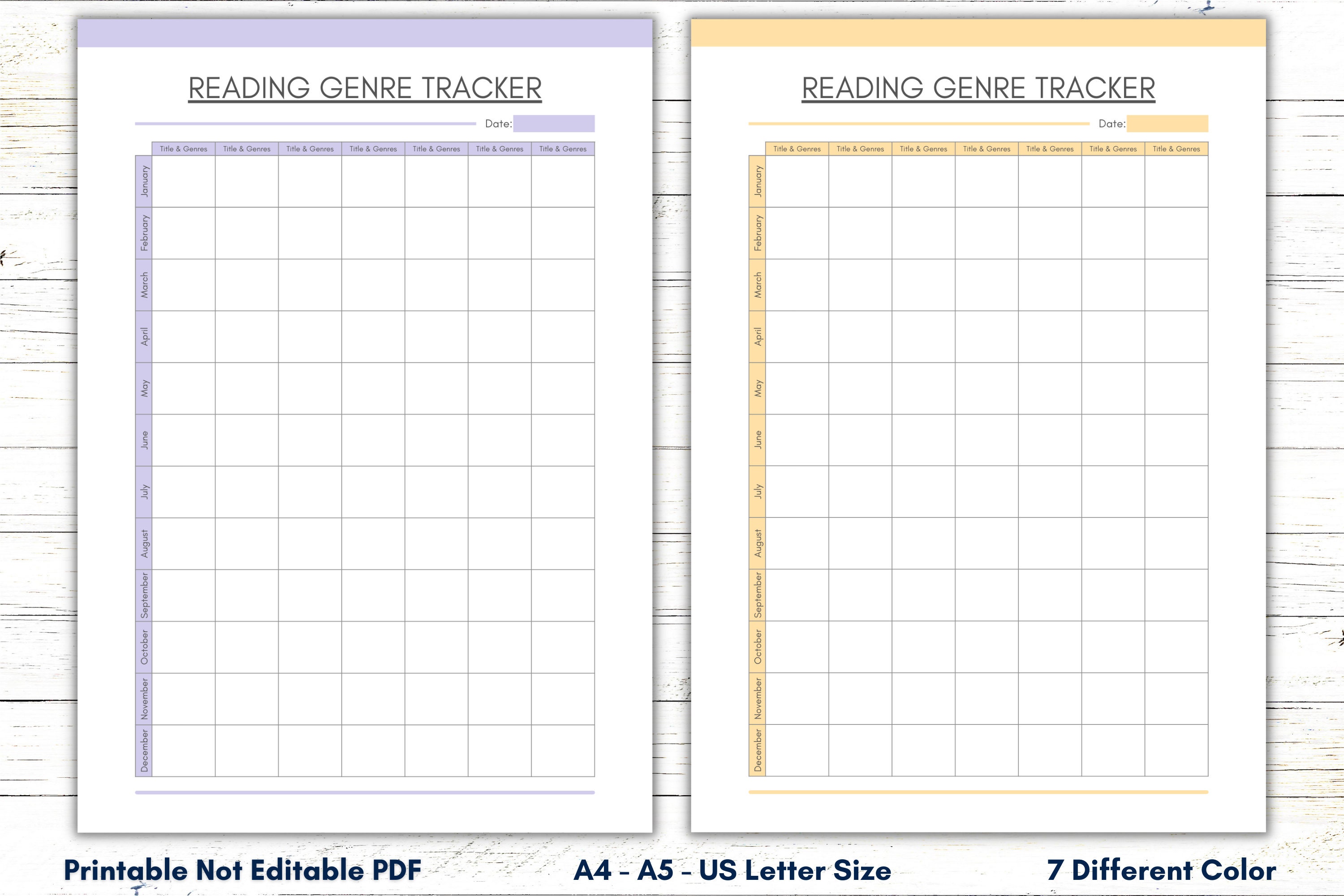 Reading Genre Tracker Printable Template, Reading Genre Chart, Reading ...