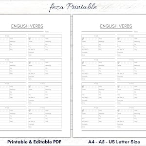 Editable English Verbs Worksheet, English Verbs Practice Sheet ...