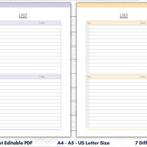 Printable Blank List Template, Blank Checklist Form, Blank List Form ...