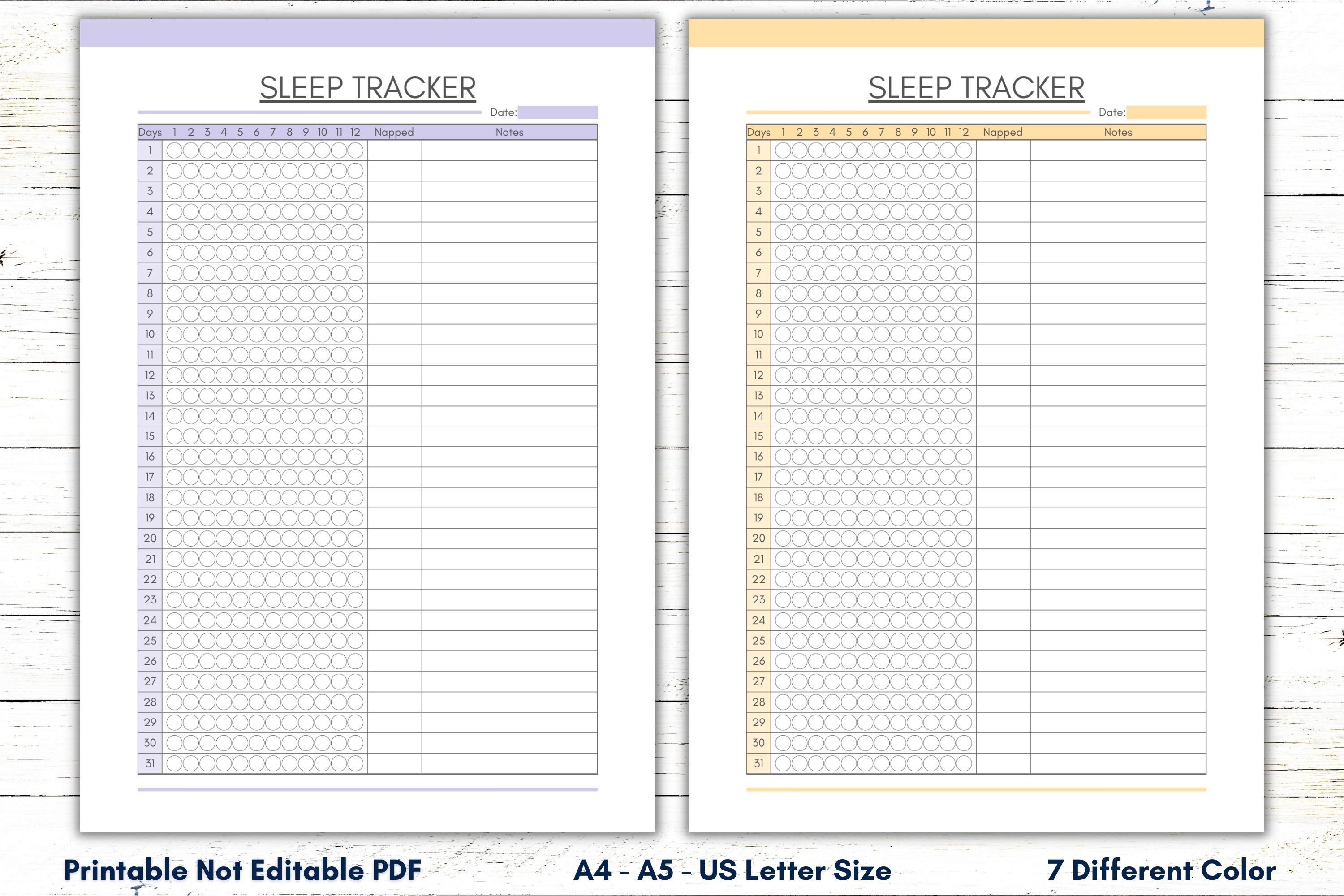 Sleep Tracker, Printable Sleep Tracker, Sleep Log, Sleep Journal, Sleep ...