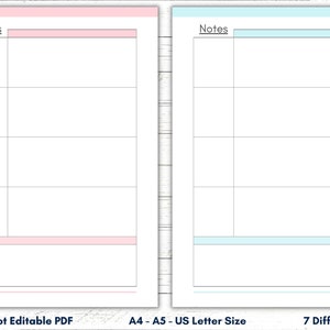 Printable Note Taking Pages, Blank Note Pages Template, Student Note ...