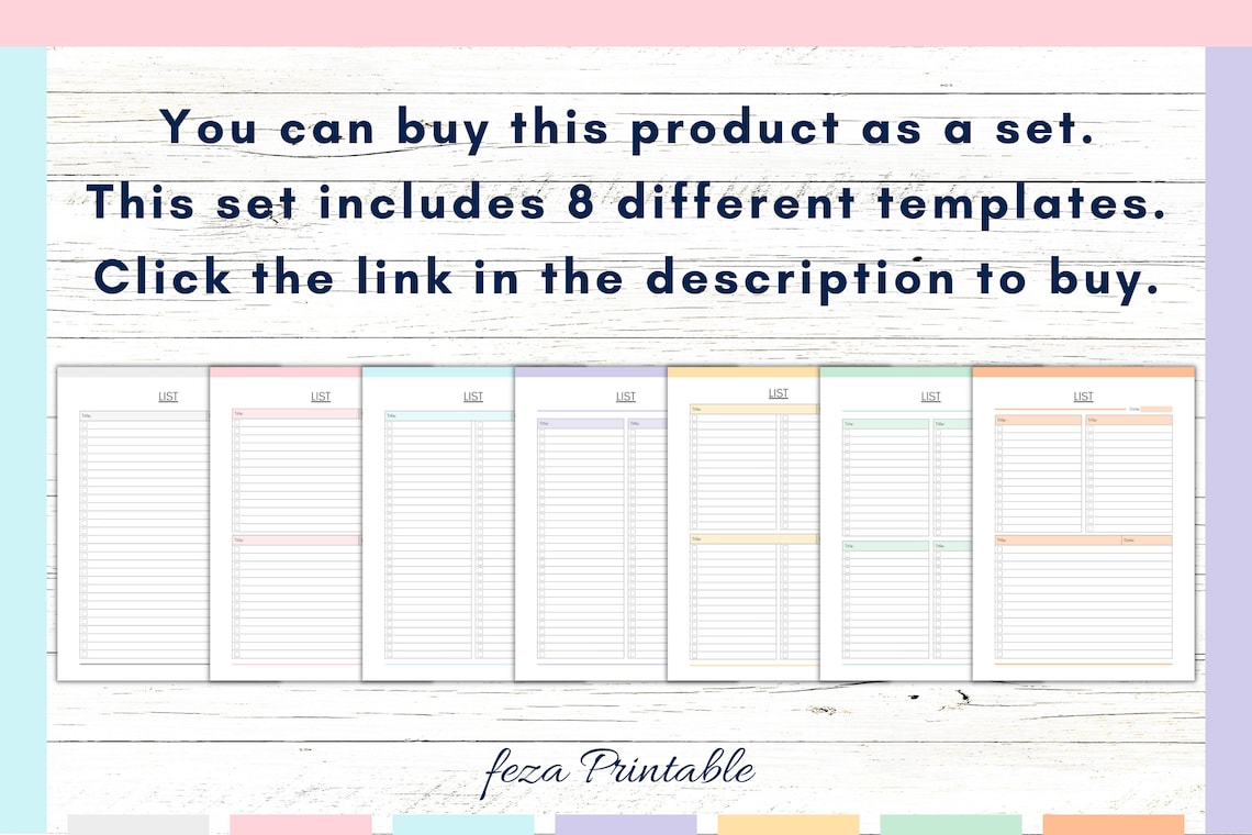 Printable Blank List Template, Blank Checklist Form, Blank List Form ...