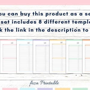 Printable Blank List Template, Blank Checklist Form, Blank List Form ...