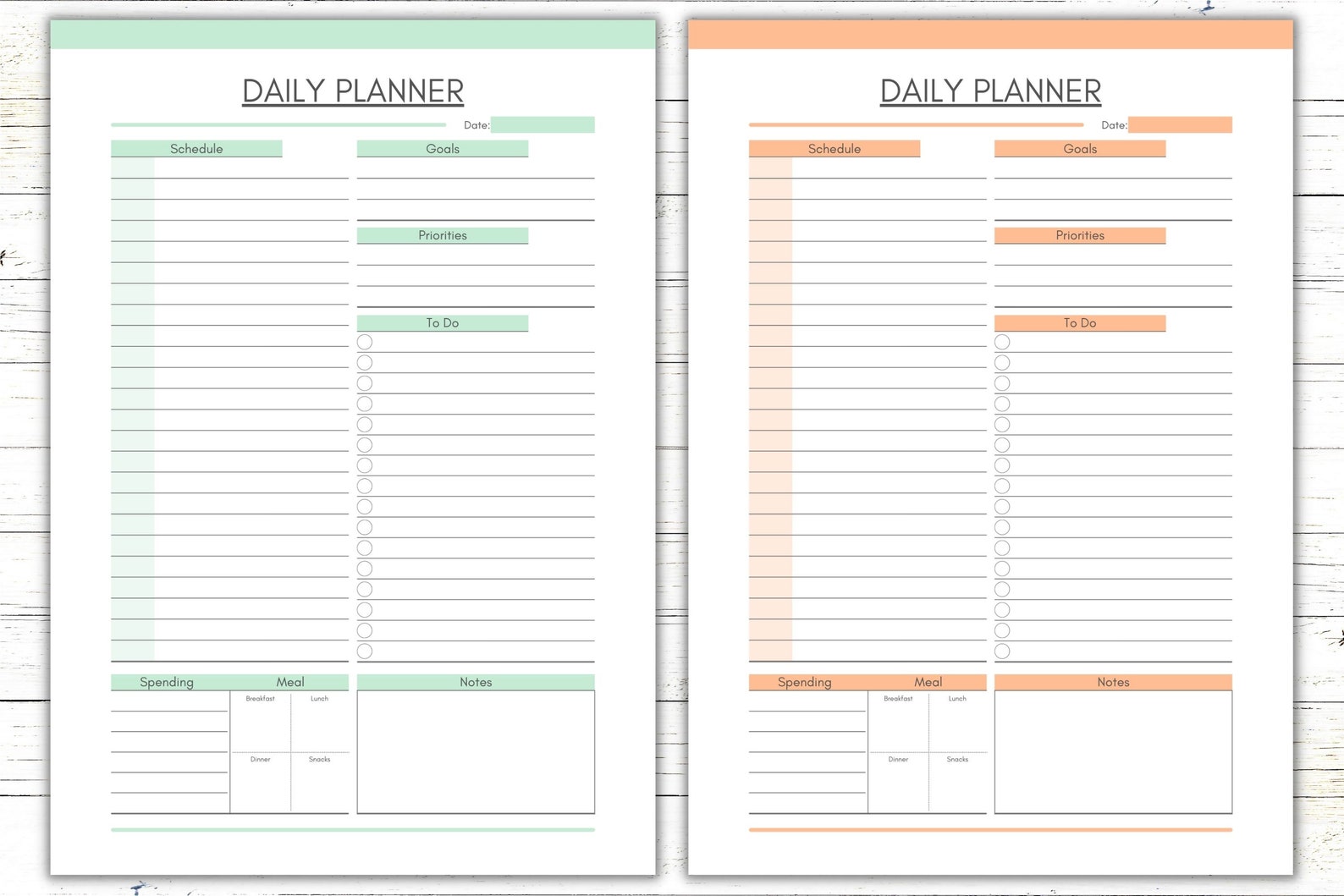 Printable Daily Planner, Daily Log, Daily Notes, Printable to Do List ...