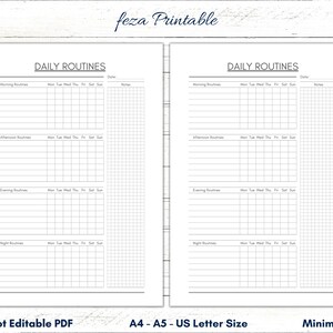 Daily Routine Printable Checklist, Weekly Routine Printable Checklist ...