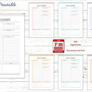 Printable Daily Planner, Daily Log, Daily Notes, Printable to Do List ...